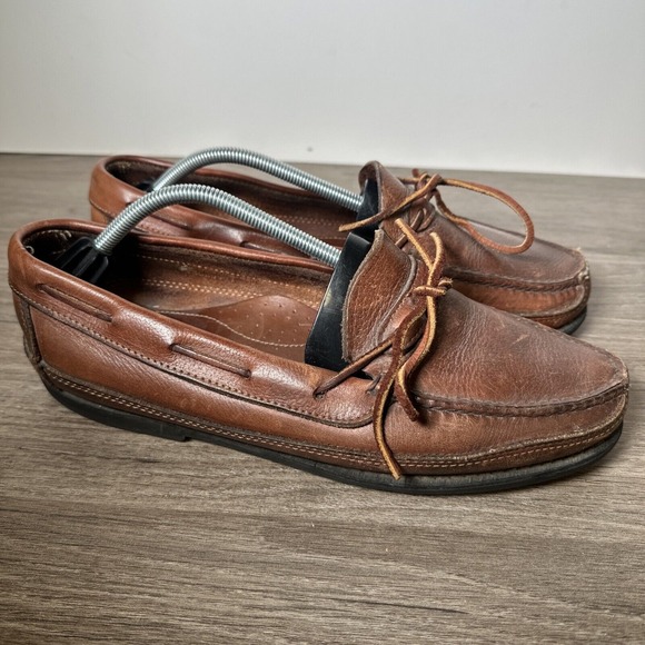 Orvis | Shoes | Orvis Gokey Footwear Mens Brown Leather Slip On Shoes ...